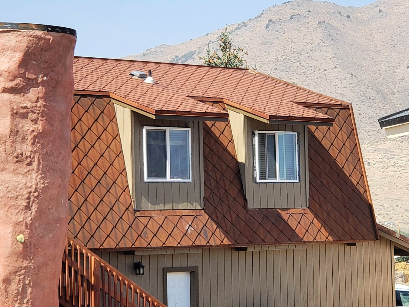 Natural Steel Diamond Roofing - Then and Now