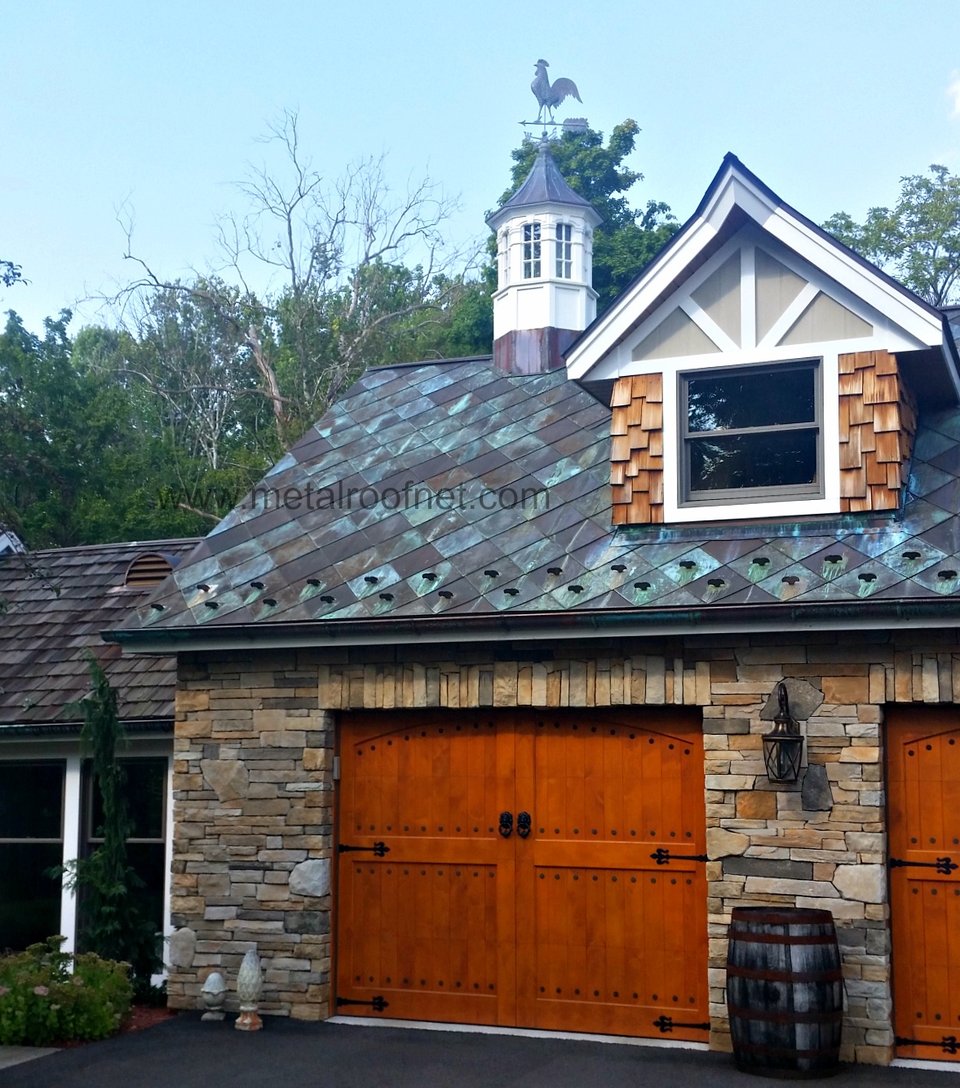 Custom Copper Shingle Roof for A Custom Home